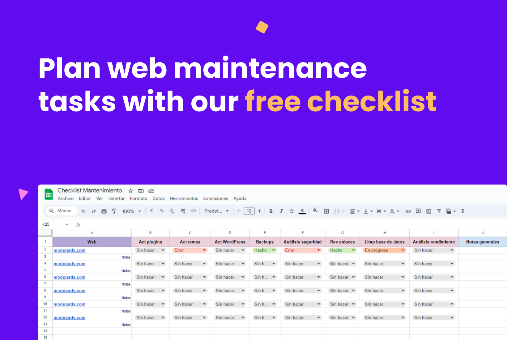 Website maintenance checklist | Modular DS