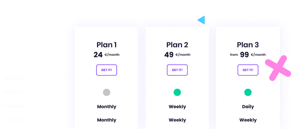 Web maintenance plans calculator | Modular DS