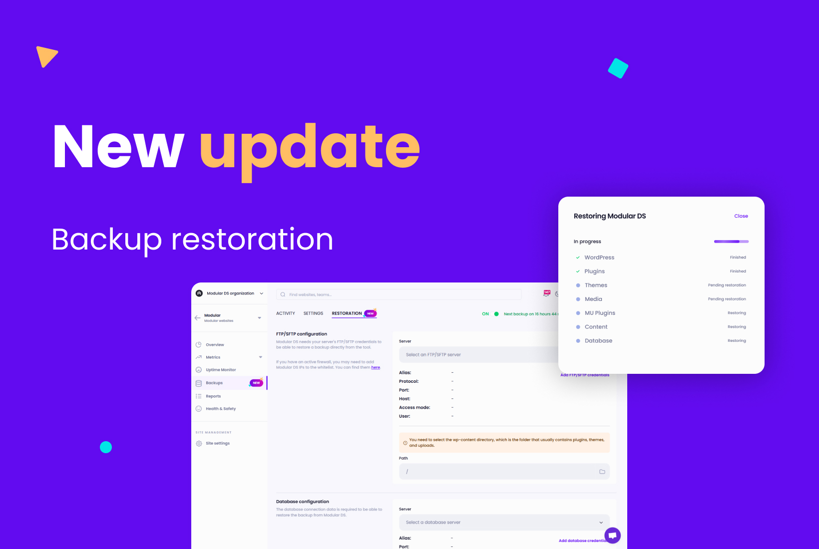 April 2025 Update: Backup restoration and updater improvements | Modular DS